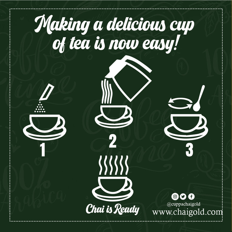 Instant Chai Latte Mix - Original Tea Unsweetened | Cuppa Chai Gold